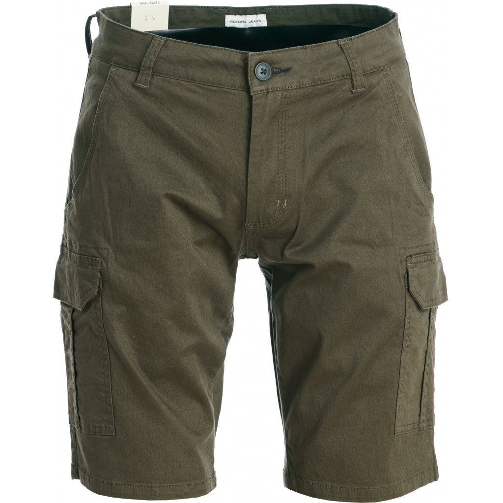 Eli cargo shorts / 30095B - BLACK OLIVE – Roberto Jeans A/S